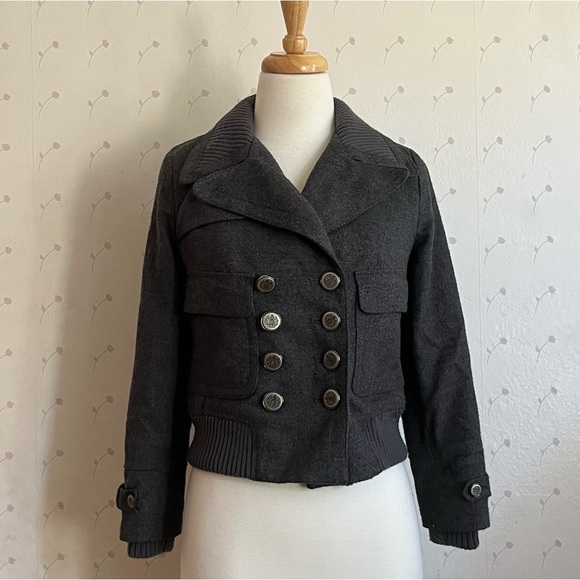 Style & Co. | Jackets & Coats | Vintage 200s200s Gray Double Breasted ...